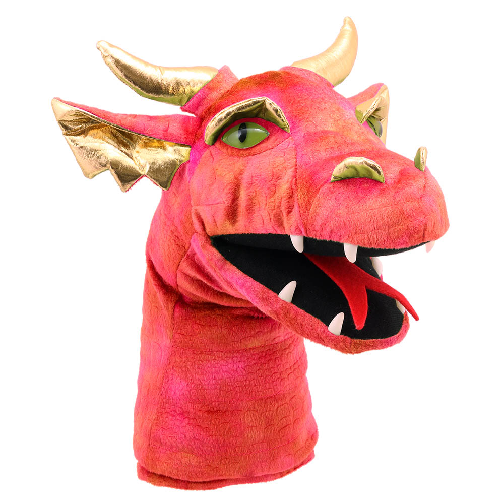 Large Dragon Heads – Dragon (Red) – The Puppet Company