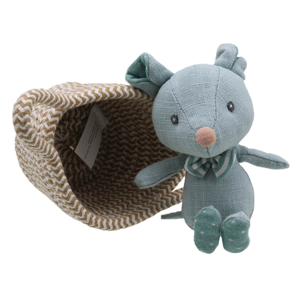 Mouse – Wilberry Pets in Baskets – The Puppet Company