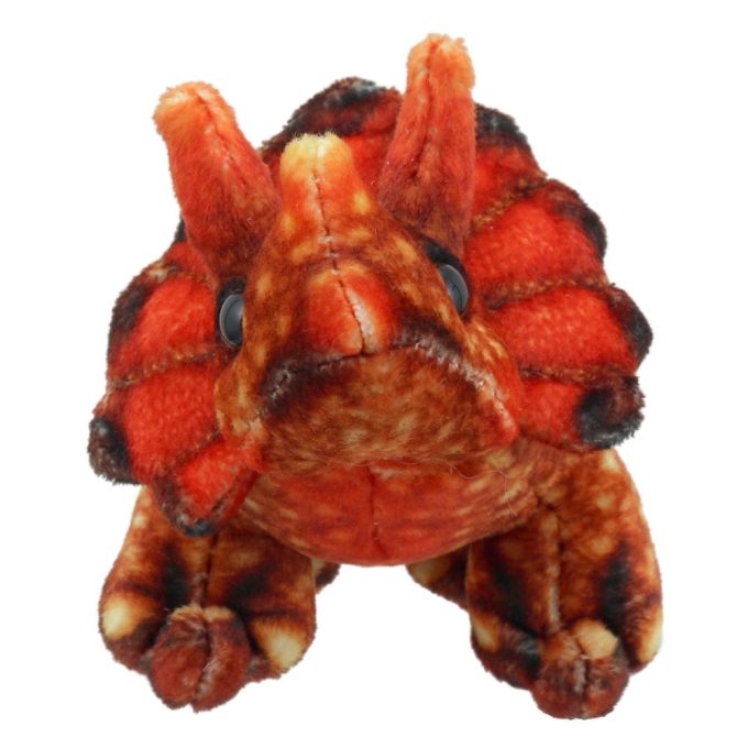 Triceratops (Orange) – Finger Puppets – The Puppet Company